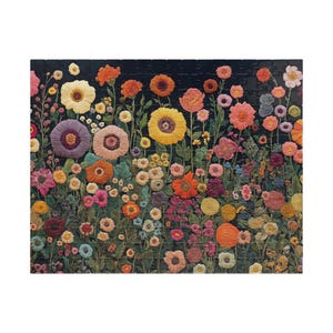 Jigsaw Puzzle 1000-piece of Colorful Wildflower Field, Vibrant Nature ...