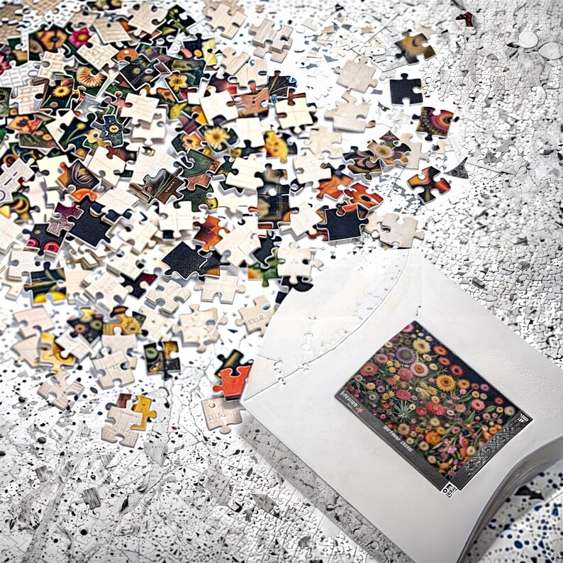 Jigsaw Puzzle 1000-piece of Colorful Wildflower Field, Vibrant Nature ...