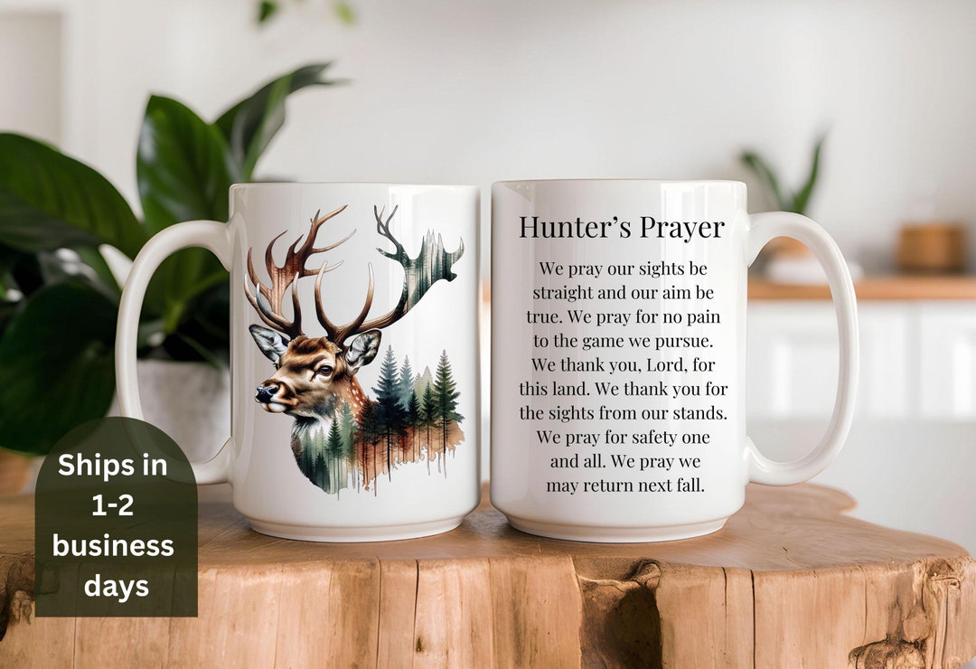 Hunter's Prayer Coffee Mug, Personalized Gift for Him, Hunting and ...