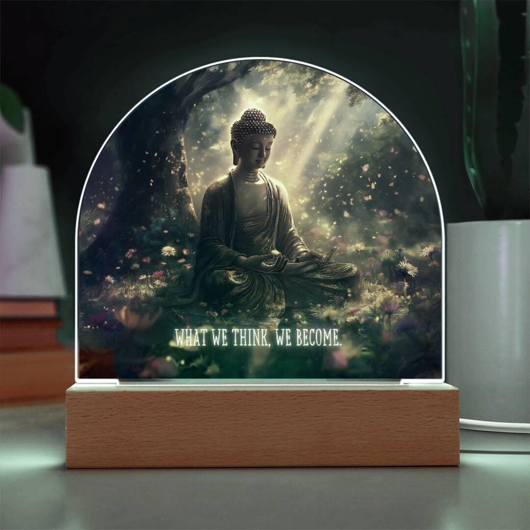 Buddha Meditation Lamp, Sitting Buddha Night Light, Spiritual Decor for ...