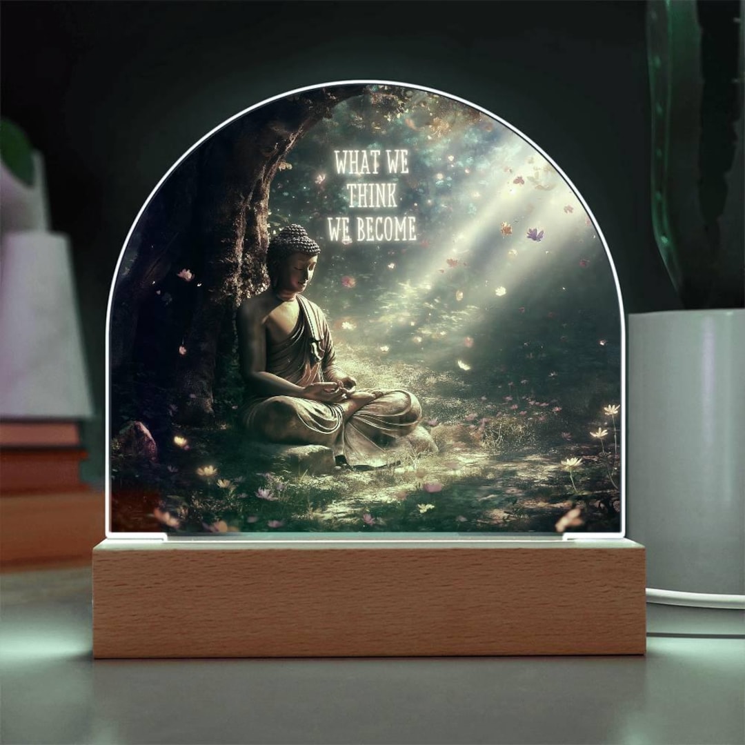 Buddha Meditation Lamp, Sitting Buddha Night Light, Spiritual Decor for ...