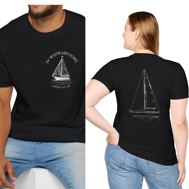 Custom Boat Shirt, Unisex Sailboat Tshirt, Gift for Boat Owner, Boat ...
