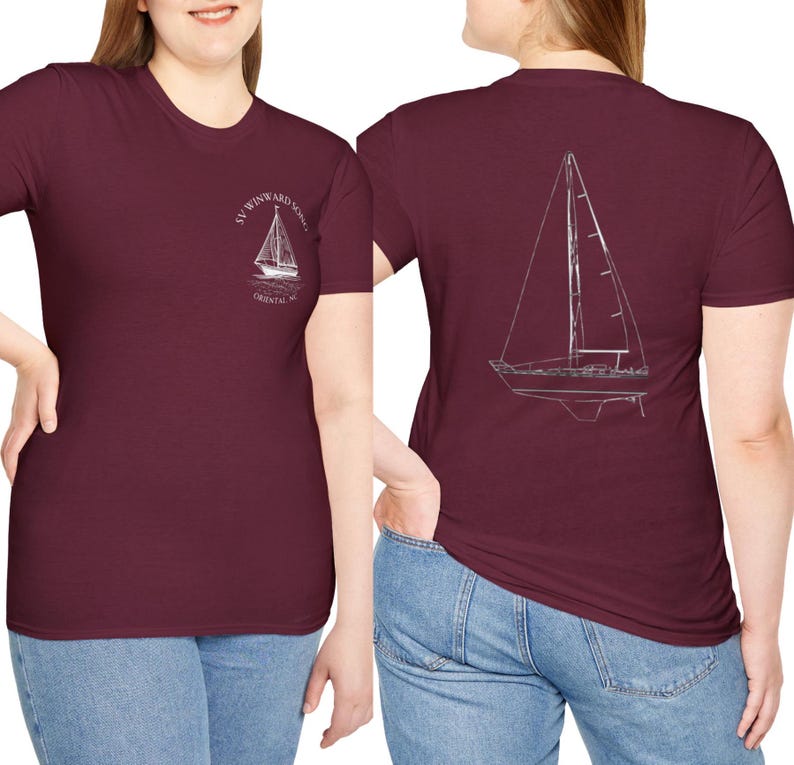 Custom Boat Shirt, Unisex Sailboat Tshirt, Gift for Boat Owner, Boat ...