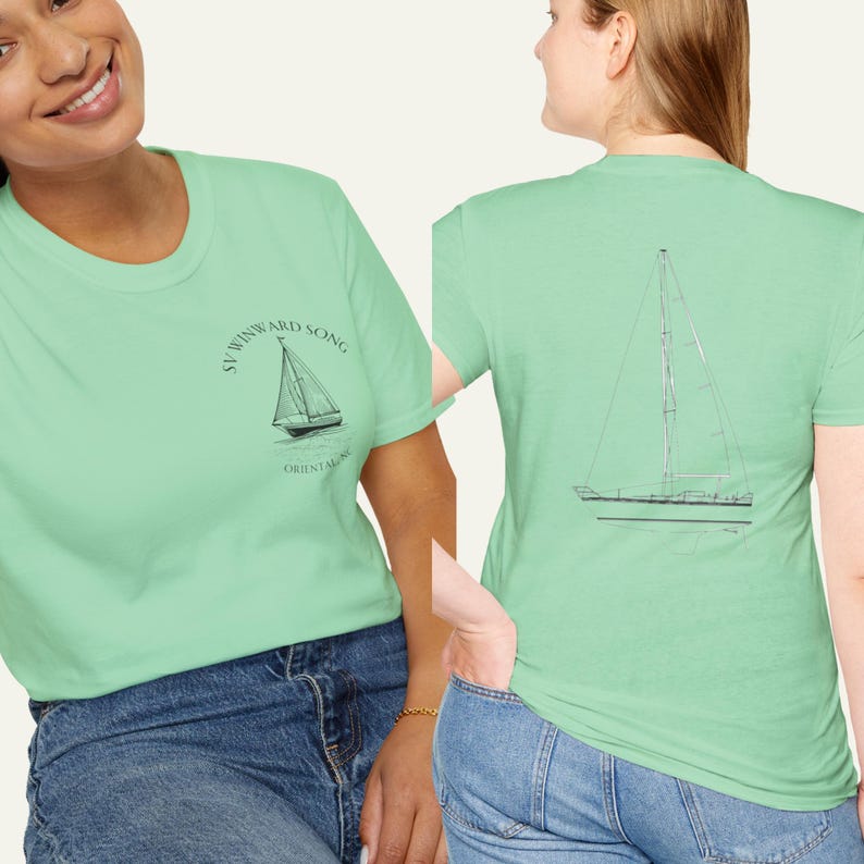 Custom Boat Shirt, Unisex Sailboat Tshirt, Gift for Boat Owner, Boat ...