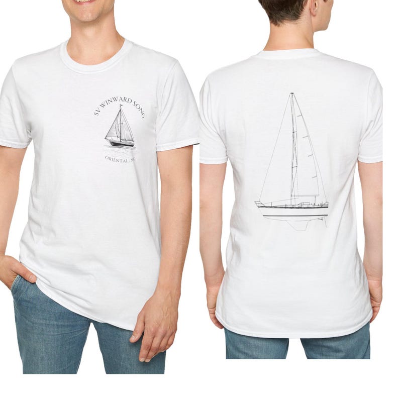 Custom Boat Shirt, Unisex Sailboat Tshirt, Gift for Boat Owner, Boat ...
