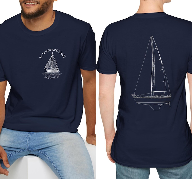 Custom Boat Shirt, Unisex Sailboat Tshirt, Gift for Boat Owner, Boat ...
