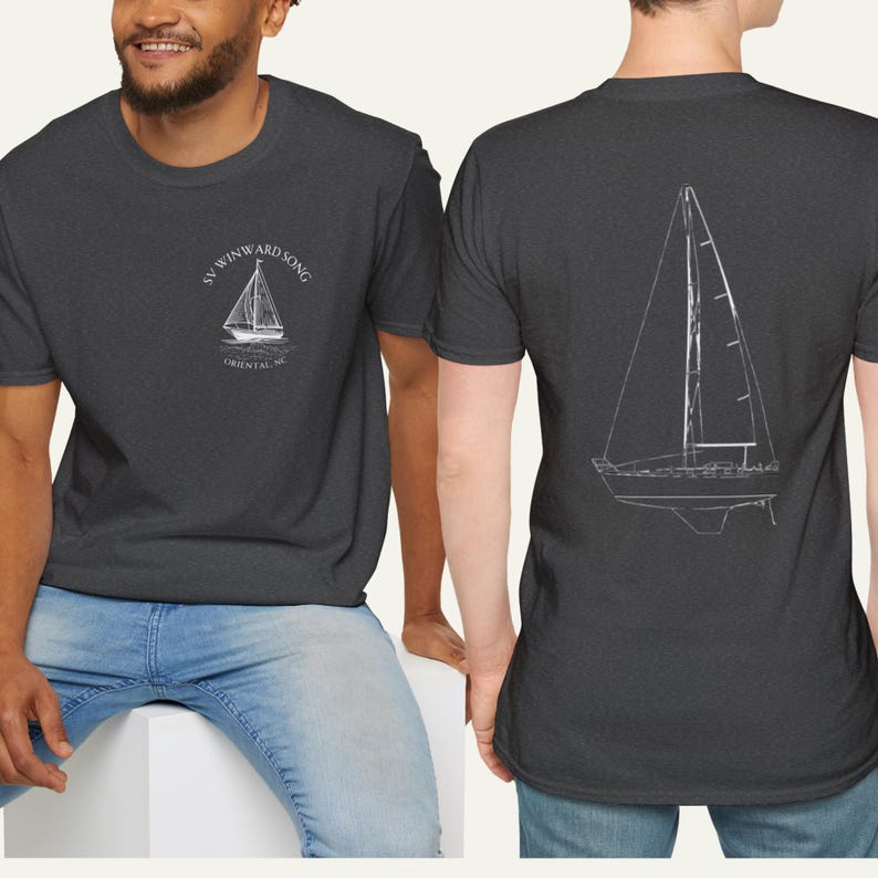 Custom Boat Shirt, Unisex Sailboat Tshirt, Gift for Boat Owner, Boat ...