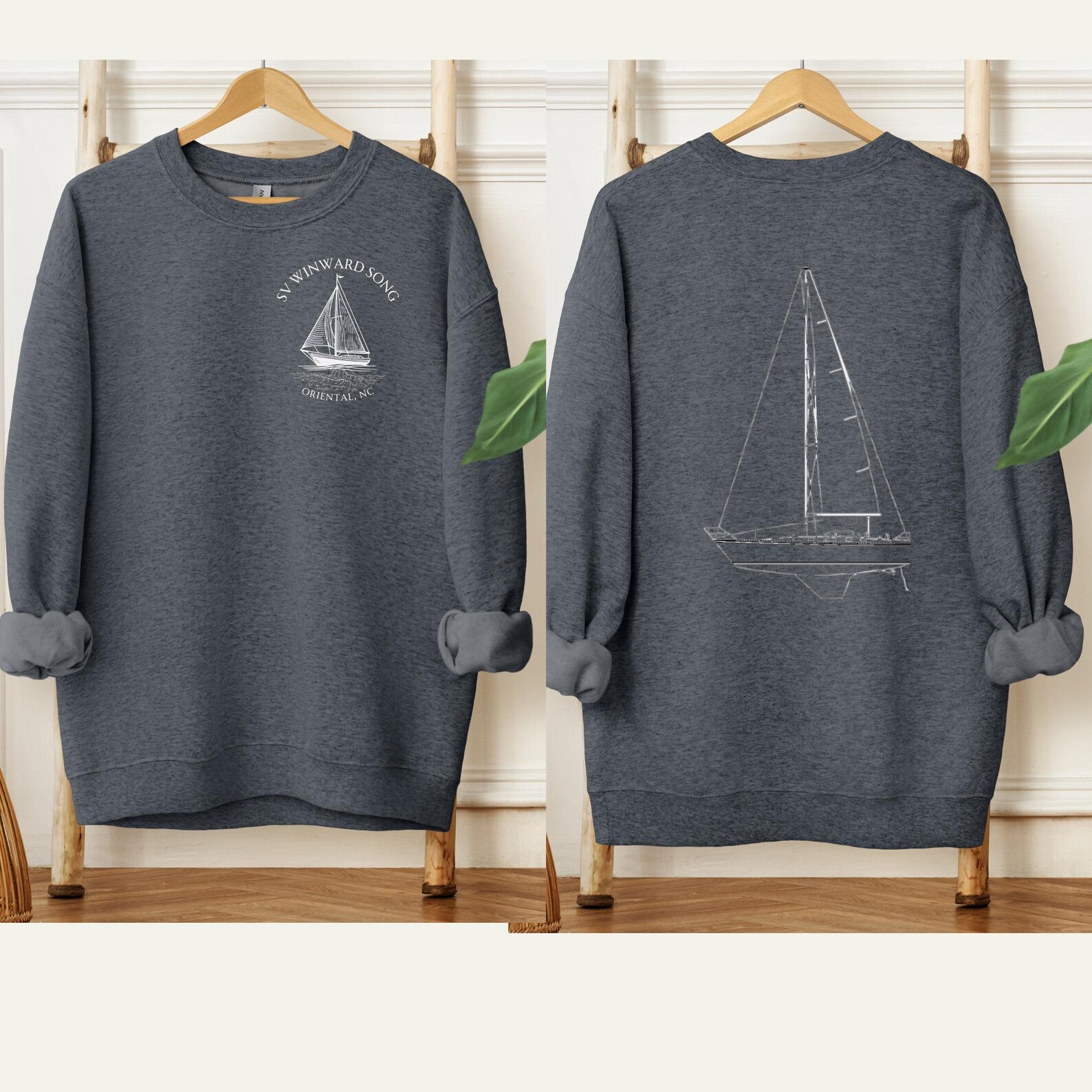 Personalized Boat Sweater, Custom Captain Sweatshirt, Boat Owner Gift ...