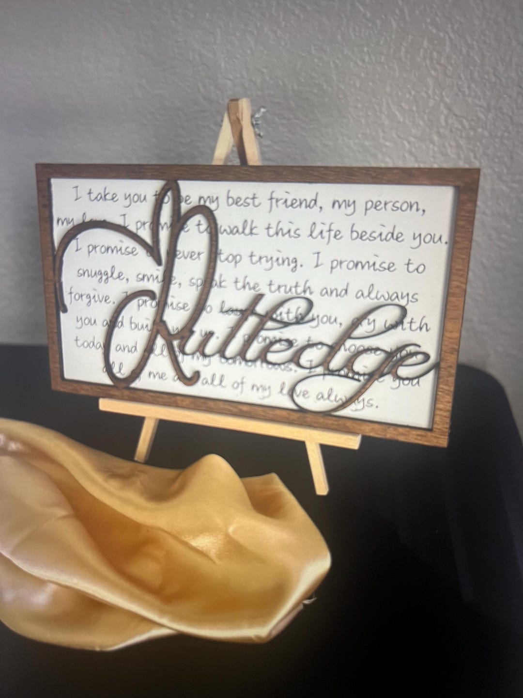 Custom Last Name Wedding Vow Sign, Wedding Gift - Etsy