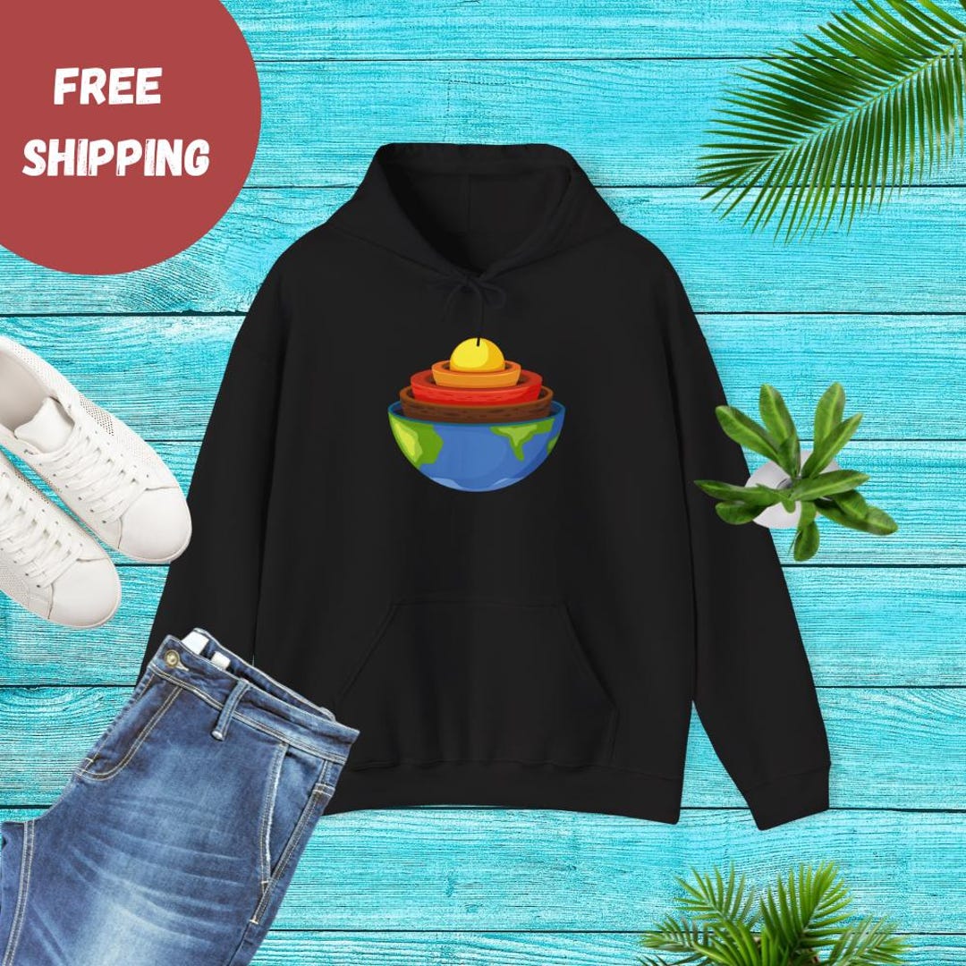 Layers of the Earth Hoodie, Geology Lover Gift, Earth Science Teacher ...