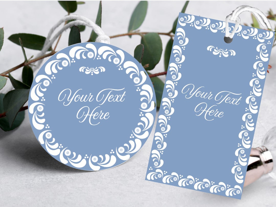 Mexican Talavera Label Template, Printable Party Favor, Circle Tags ...