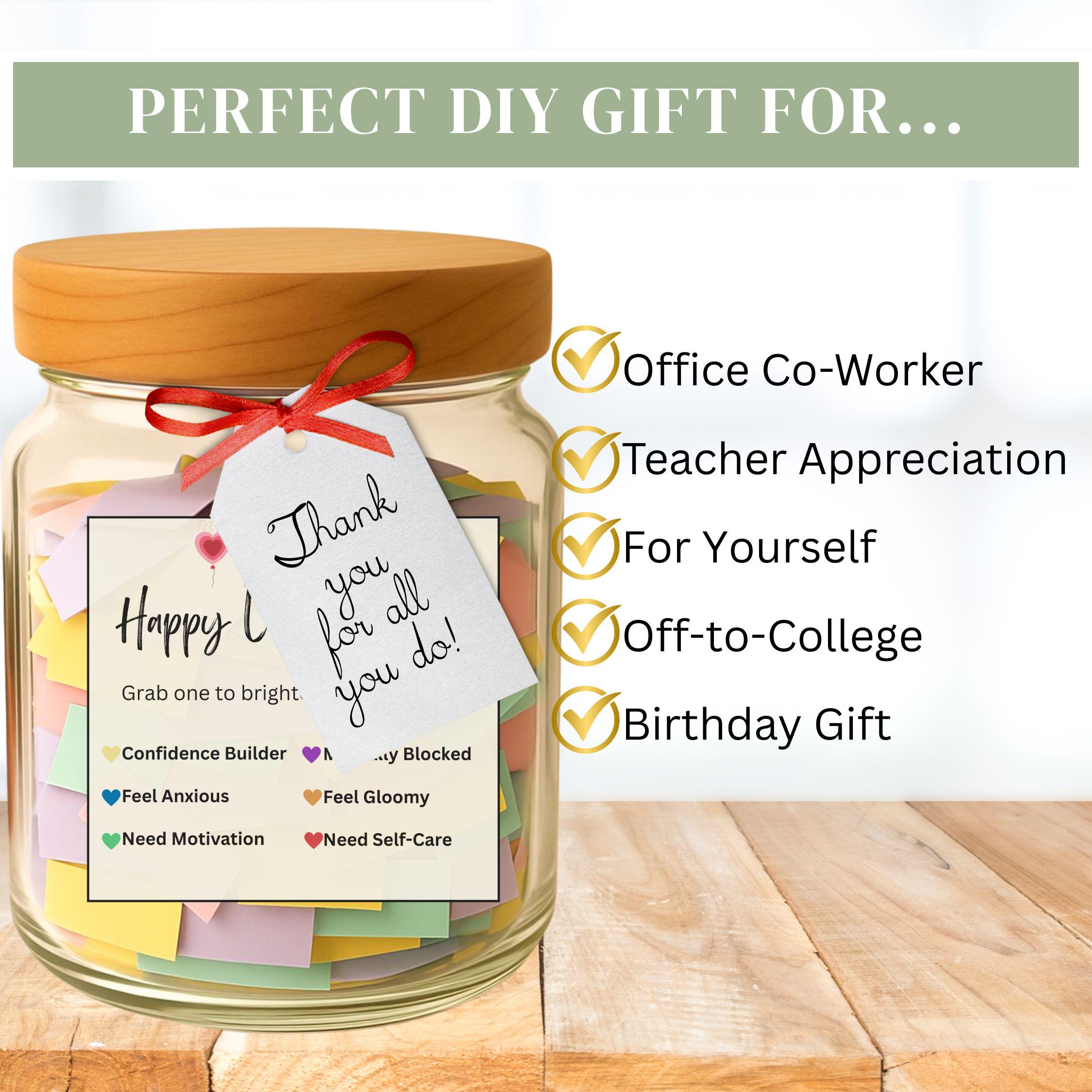 Daily Affirmations Jar, Self Care Positive Quotes, DIY Printable, Daily ...