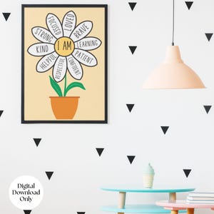 Positive Daily Affirmations for Kids, I Am Classroom Posters, Playroom ...