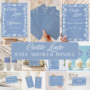 Cielito Lindo Baby Shower Bundle, Editable Invitation, Mexican Talavera ...