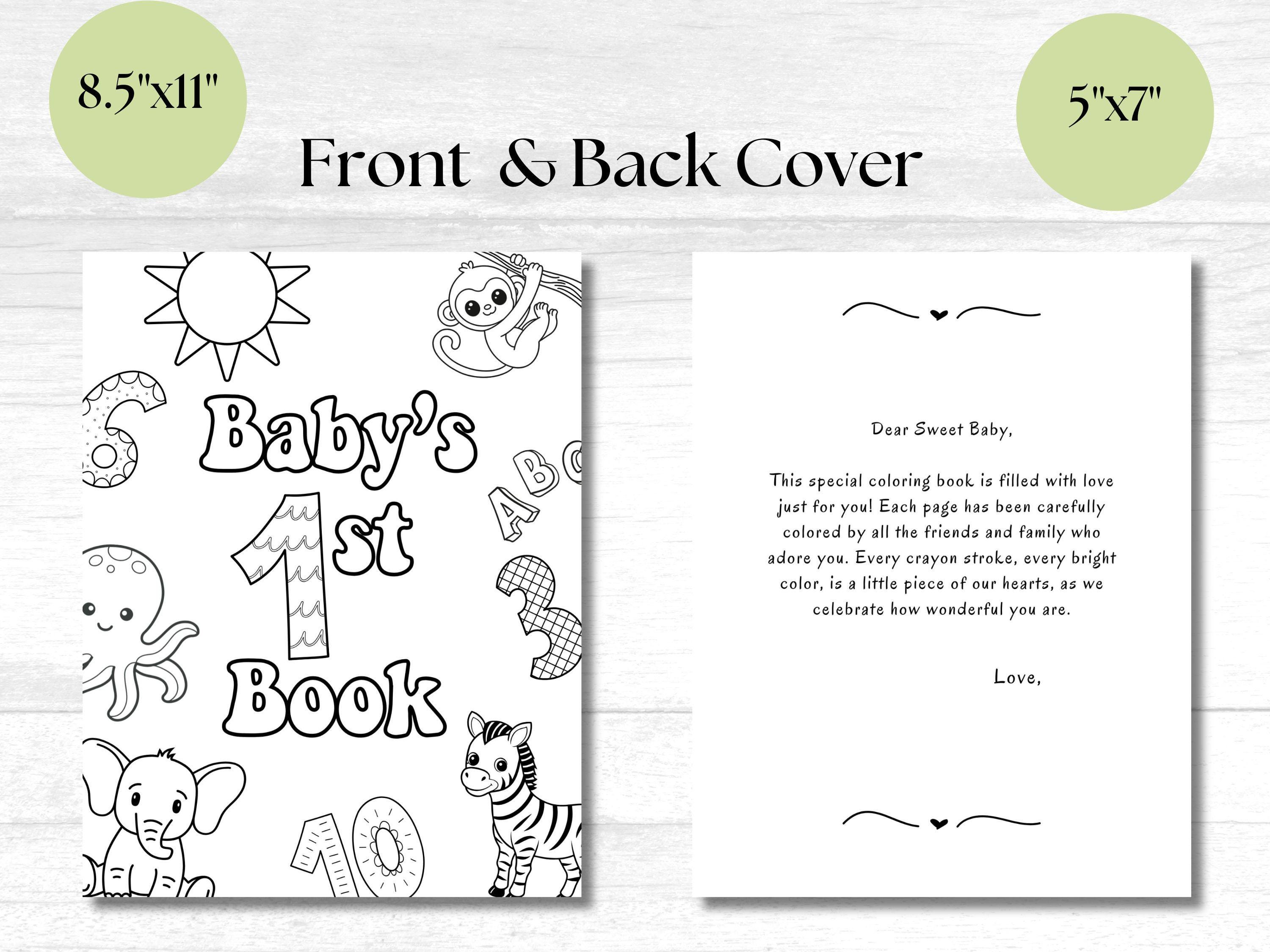 Baby's First ABC 123 Book, Baby Shower Activity, Printable Alphabet ...