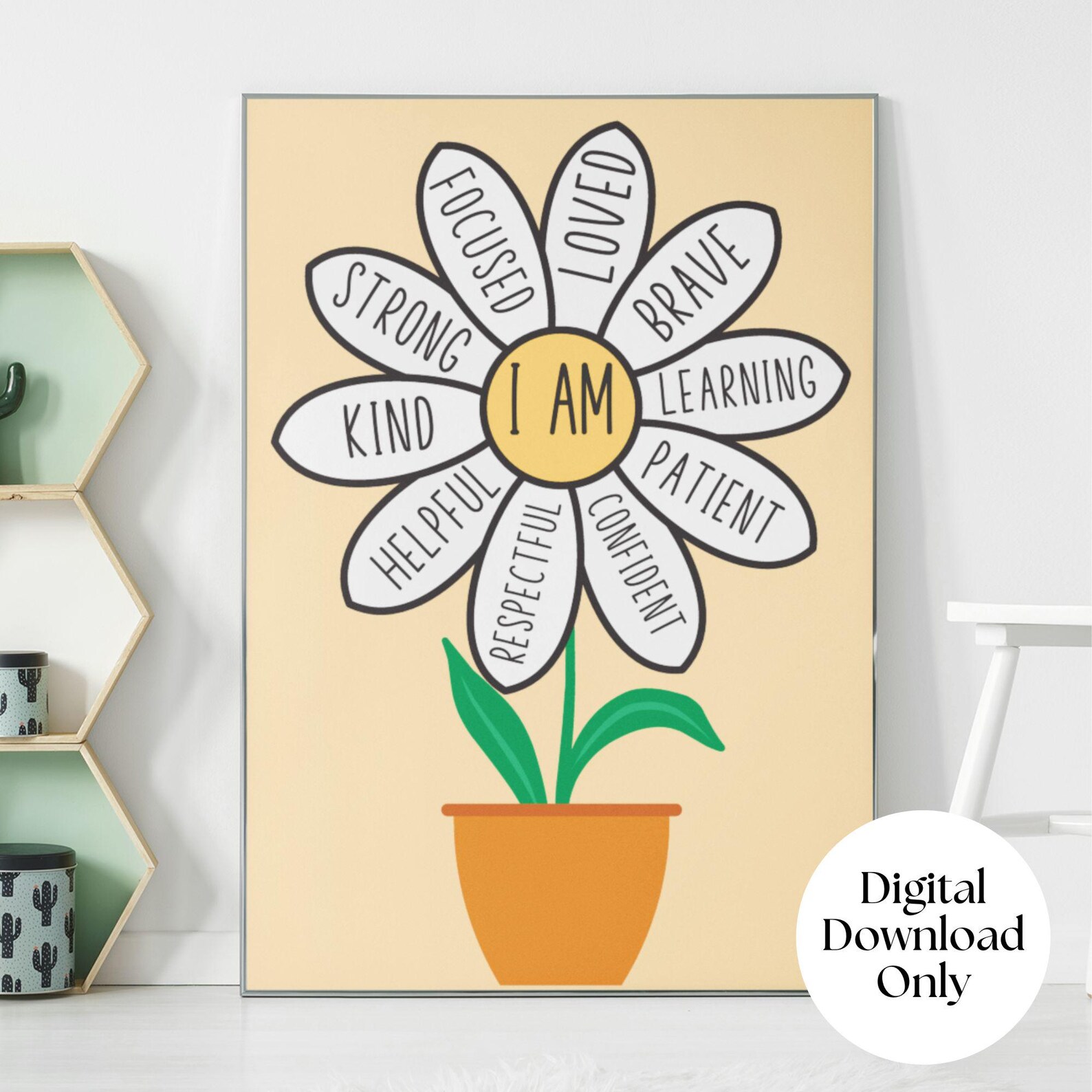 Positive Daily Affirmations for Kids, I Am Classroom Posters, Playroom ...