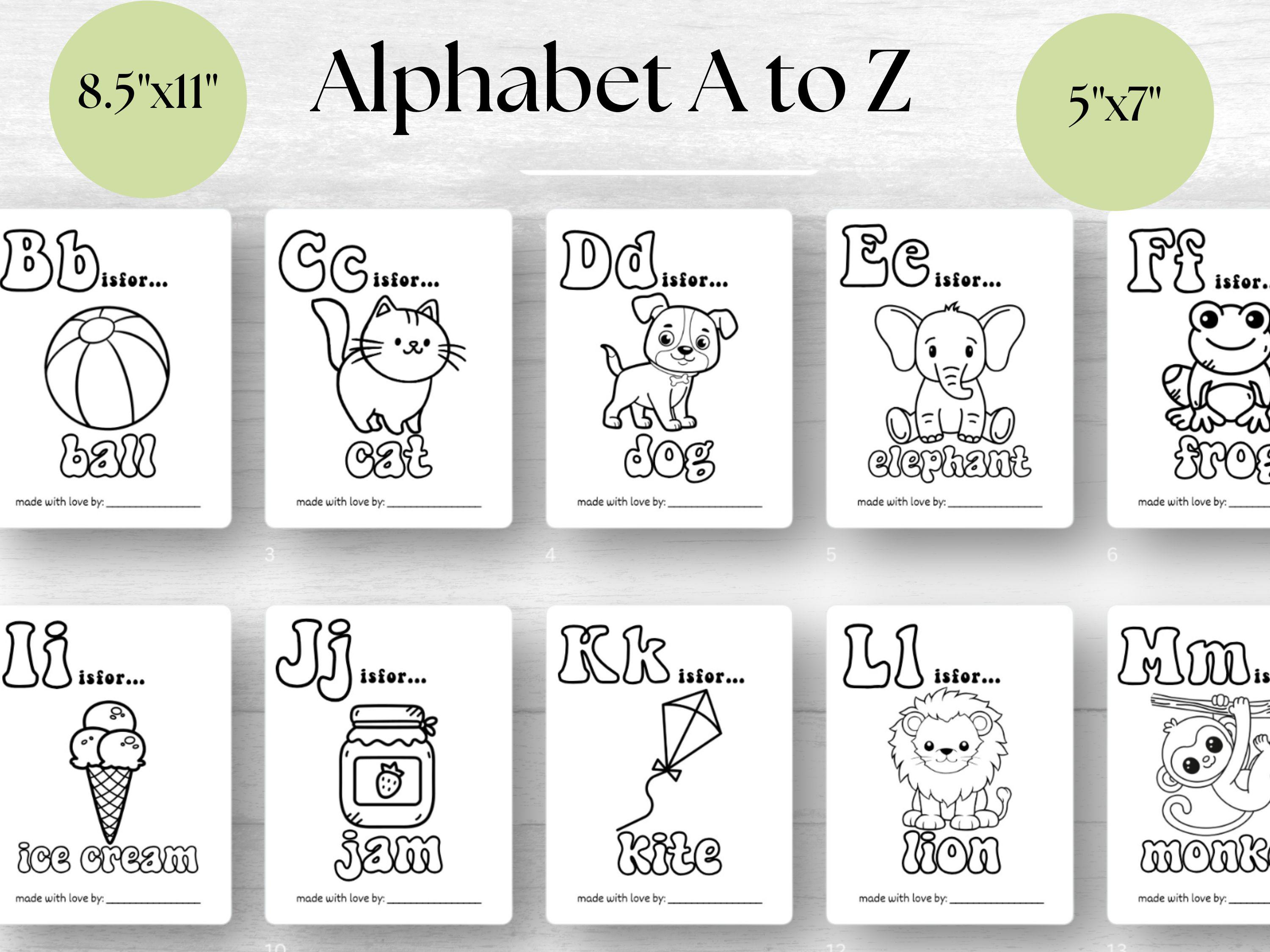 Baby's First ABC 123 Book, Baby Shower Activity, Printable Alphabet ...