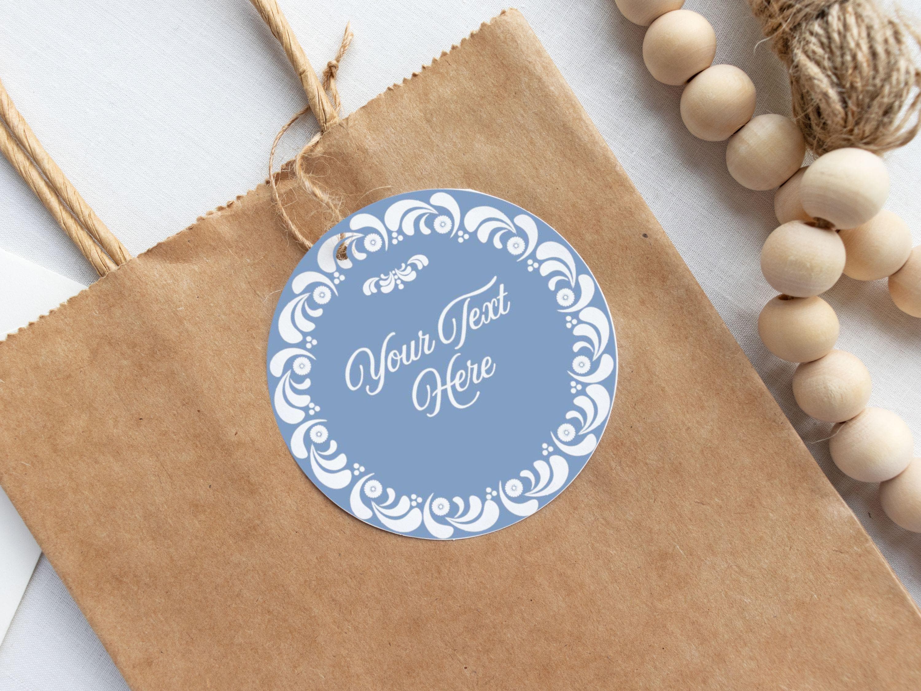 Mexican Talavera Label Template, Printable Party Favor, Circle Tags ...