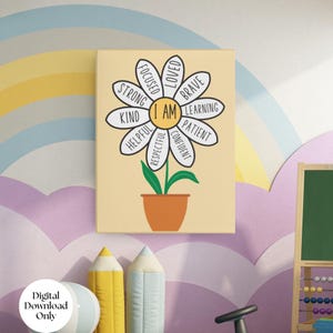 Positive Daily Affirmations for Kids, I Am Classroom Posters, Playroom ...