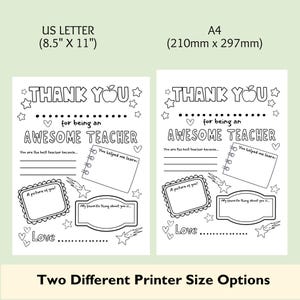 Teacher Appreciation Coloring Page, Printable Gift for Teacher, End of ...