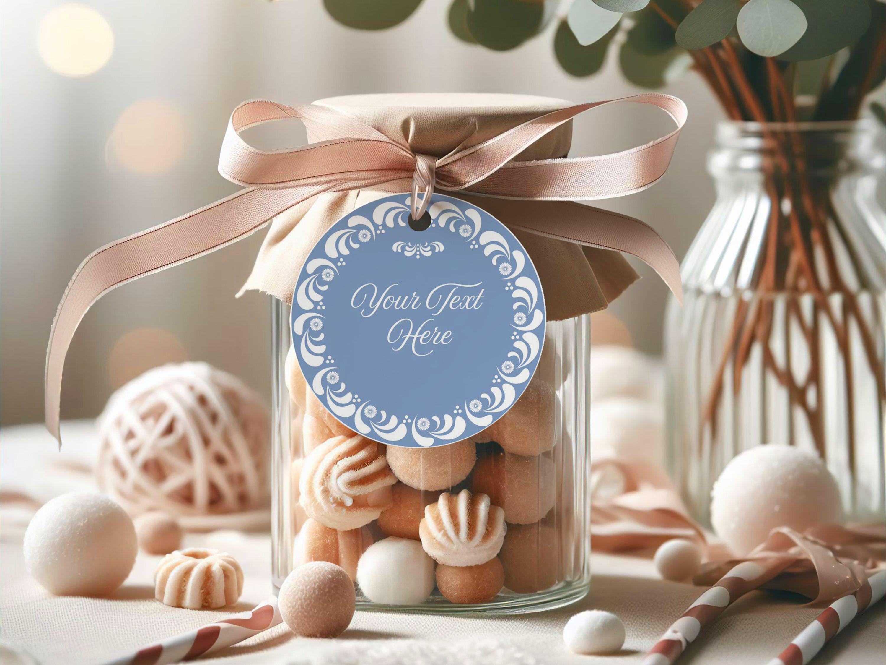 Mexican Talavera Label Template, Printable Party Favor, Circle Tags ...