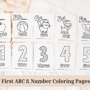 Baby's First ABC 123 Book, Baby Shower Activity, Printable Alphabet ...