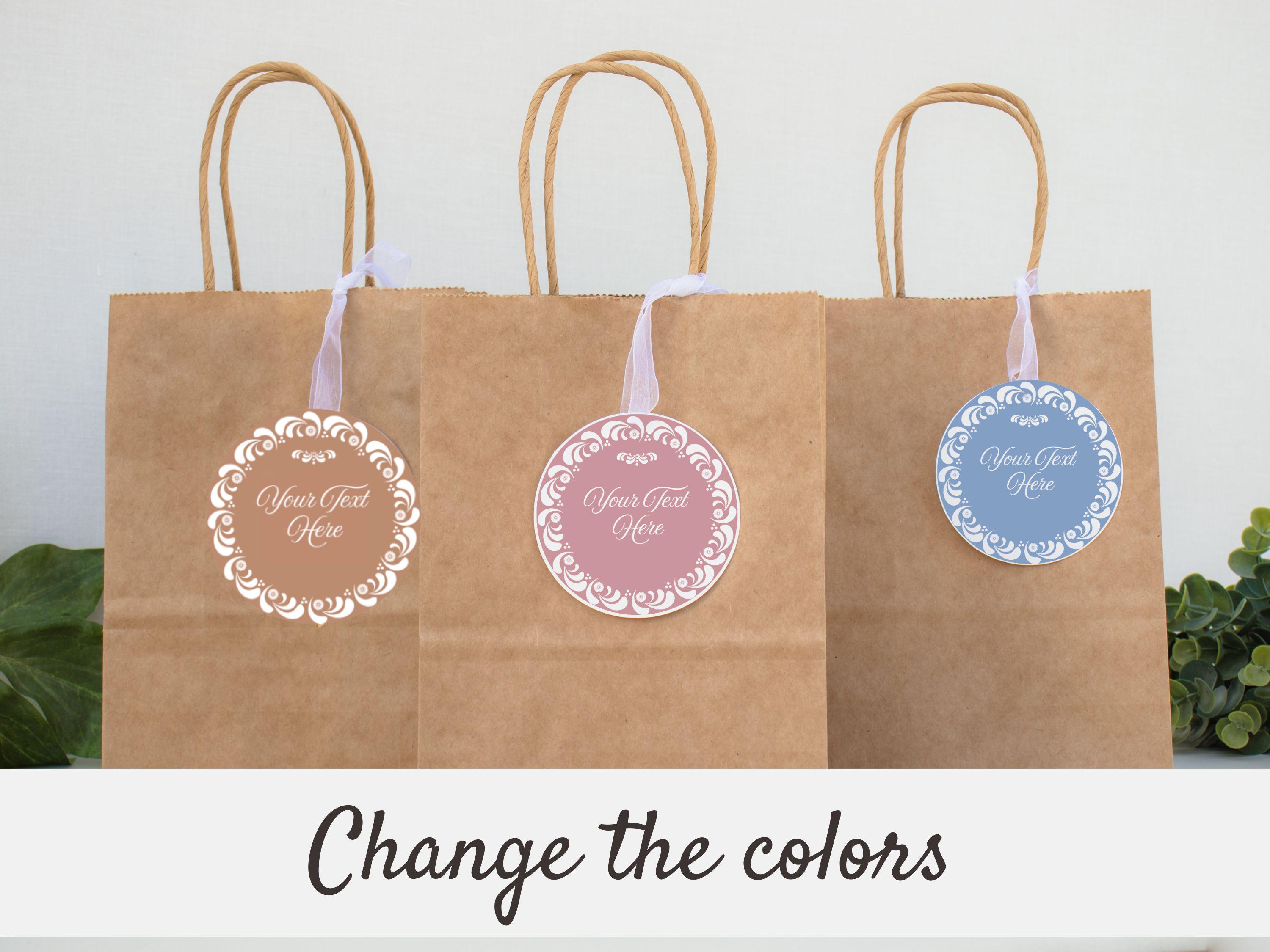 Mexican Talavera Label Template, Printable Party Favor, Circle Tags ...