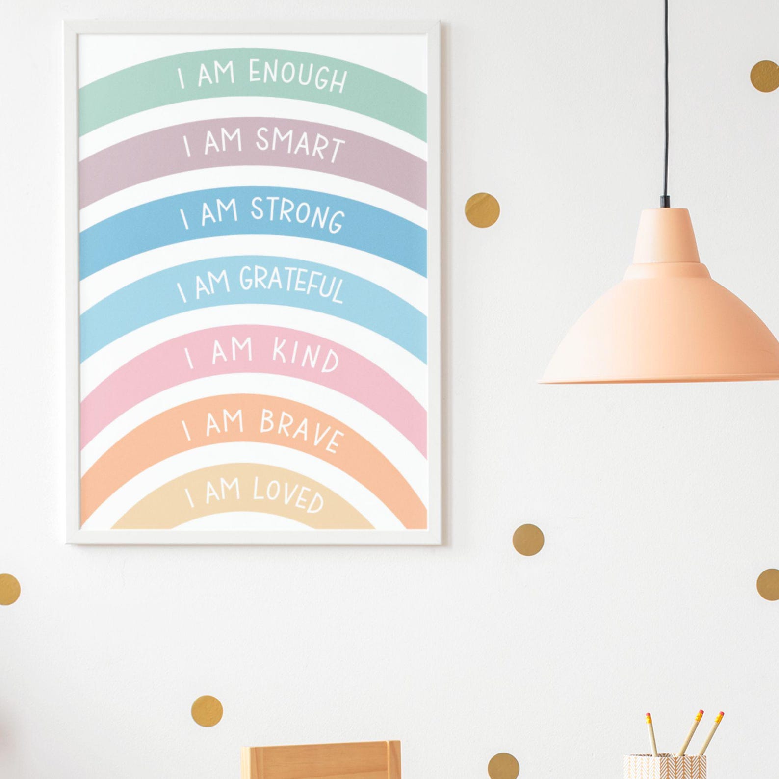 Positive Daily Affirmations for Kids, I Am Classroom Posters, Playroom ...