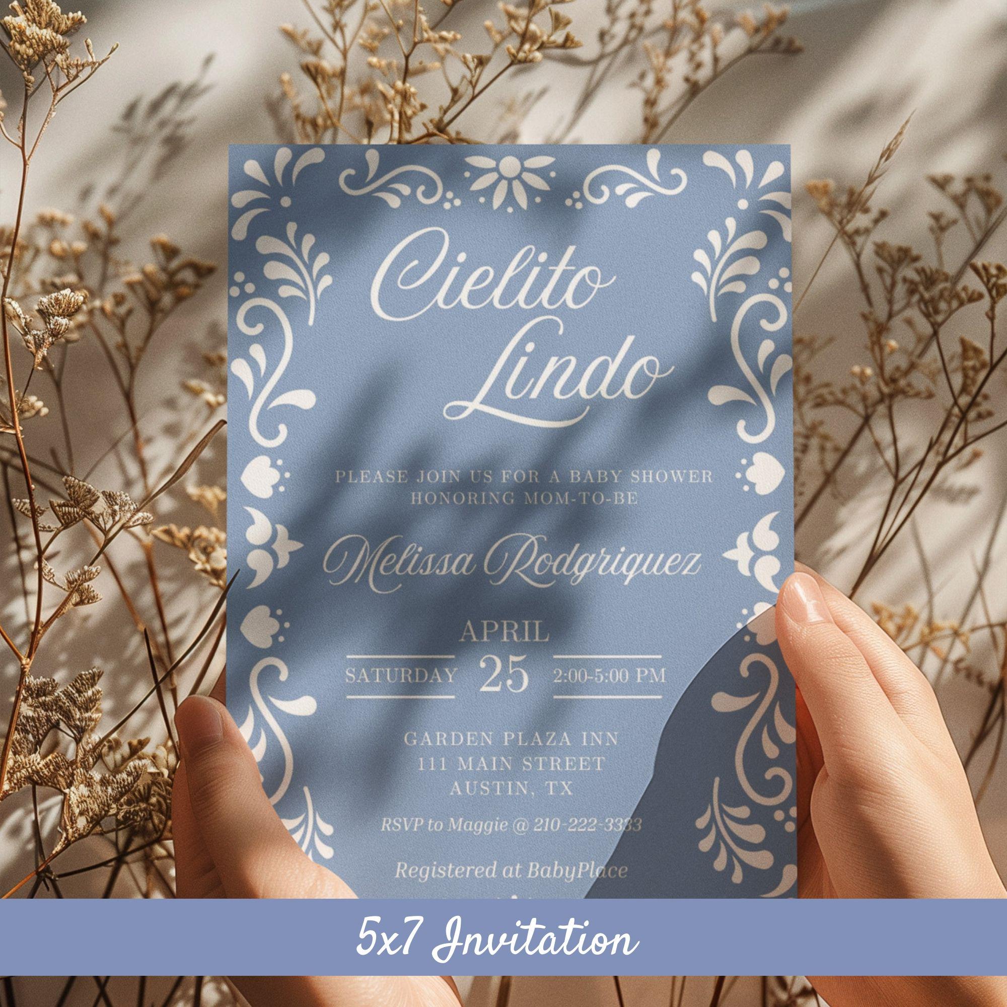 Cielito Lindo Baby Shower Bundle, Editable Invitation, Mexican Talavera ...
