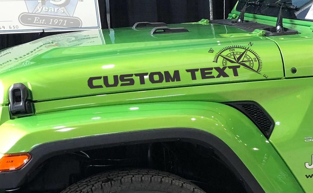 Your Text Custom Compass Decal for Trucks Cars Boats or Any Flat ...
