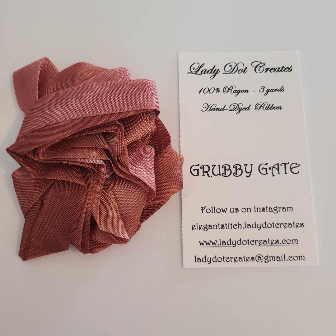 Lady Dot Creates Hand-dyed Grubby Gate Ribbon 3 Yards - Etsy