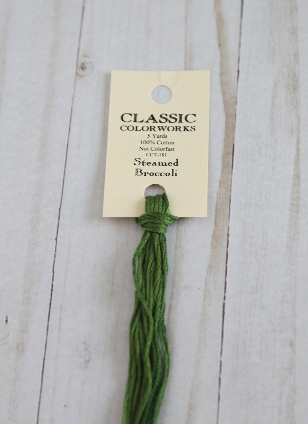 Steamed Broccoli Classic Colorworks Hand-dyed 6-strand 100% Cotton ...