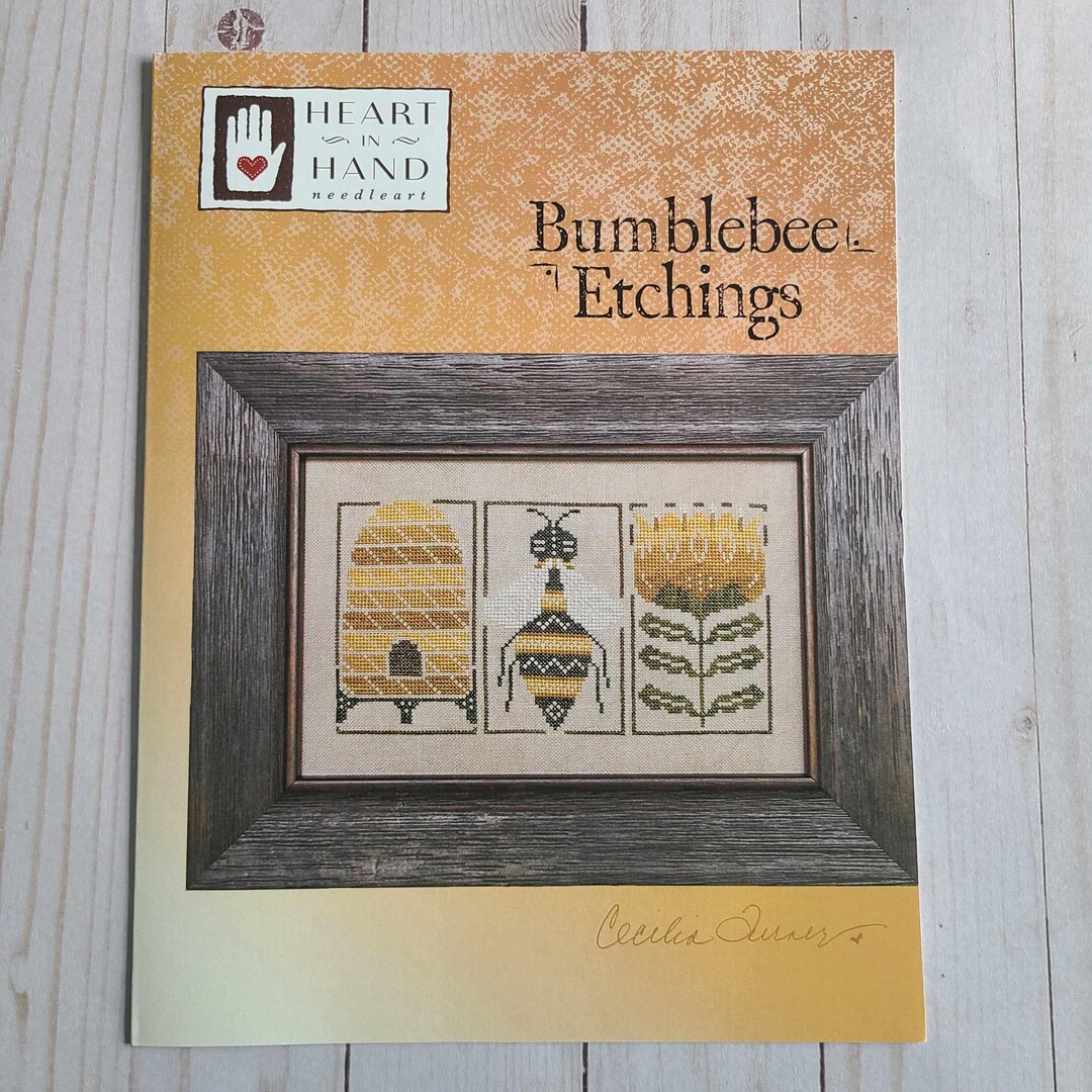 Bumblebee Etchings Cross Stitch Pattern From Heart in Hand - Etsy