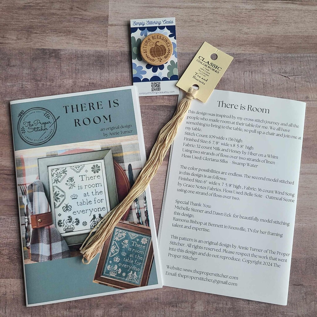 Annie the Proper Stitcher We Gather Together Pattern, Tea & Biscuits ...