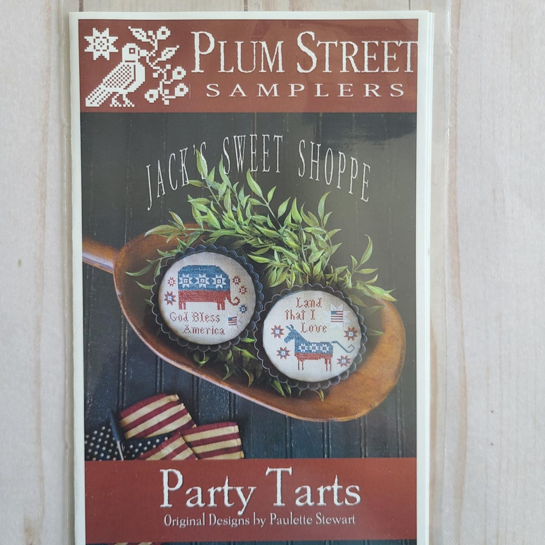 Jack's Sweet Shoppe Party Tarts Cross Stitch Chart From Plum Street ...
