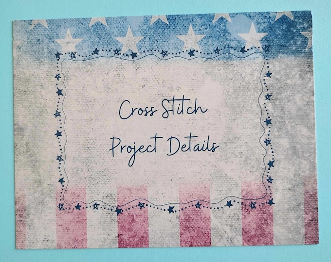 Printed Cross Stitch Project Cards / Project Tracker Cards/ Cross ...