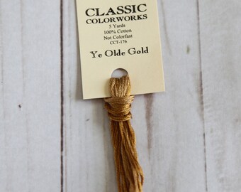 Ye Olde Gold by Classic Colorworks 5 Yds, Hand-dyed, 6 Strand, 100% ...
