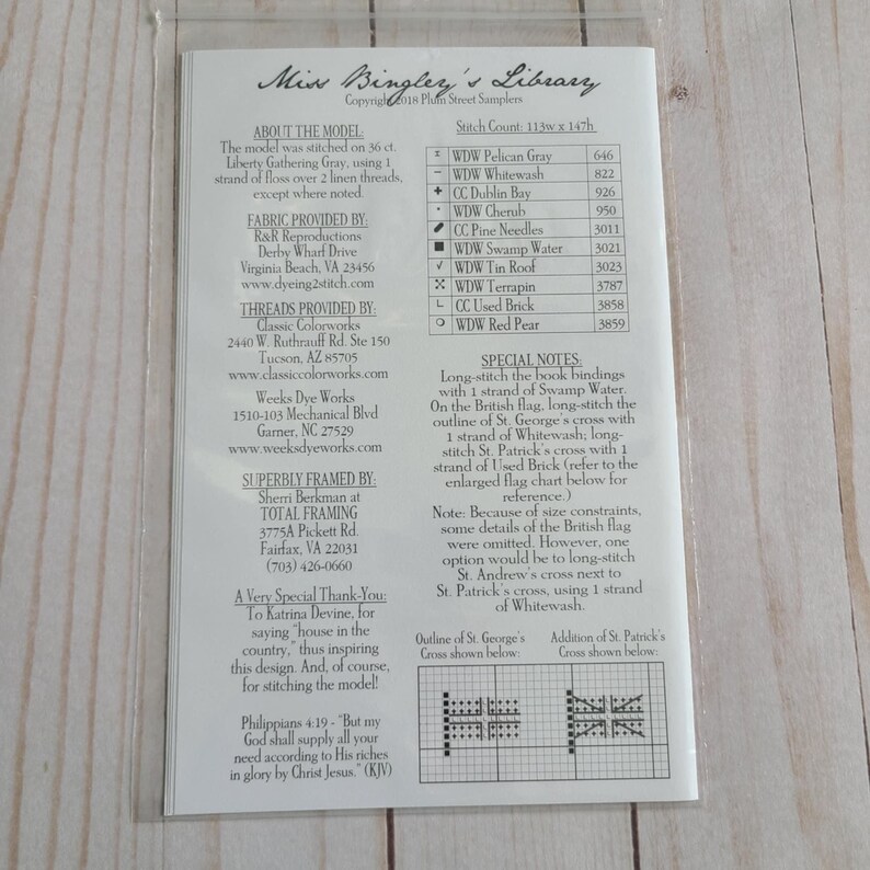 Miss Bingley's Library Cross Stitch Chart From Plum Street Samplers - Etsy