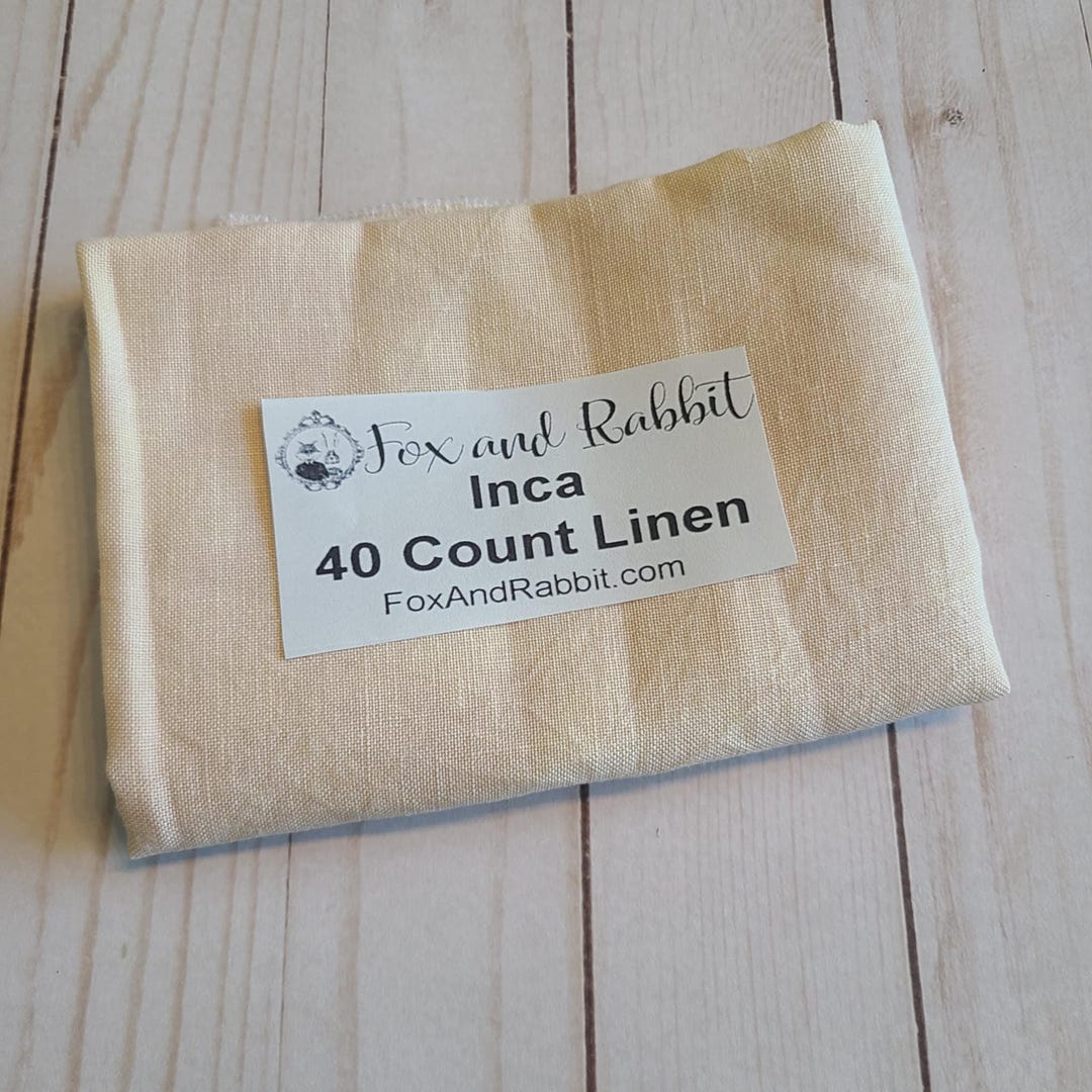 Fox and Rabbit Hand Dyed Linen Inca 40 Count Linen Fat Quarter - Etsy