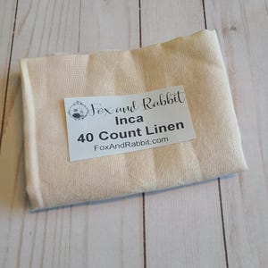 Fox and Rabbit Hand Dyed Linen Inca 40 Count Linen Fat Quarter - Etsy