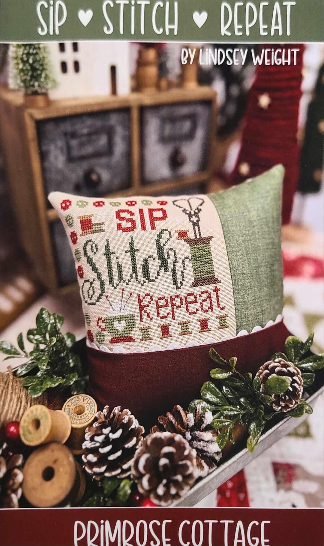 Sip Stitch Repeat Cross Stitch Pattern Primrose Cottage Stitches - Etsy