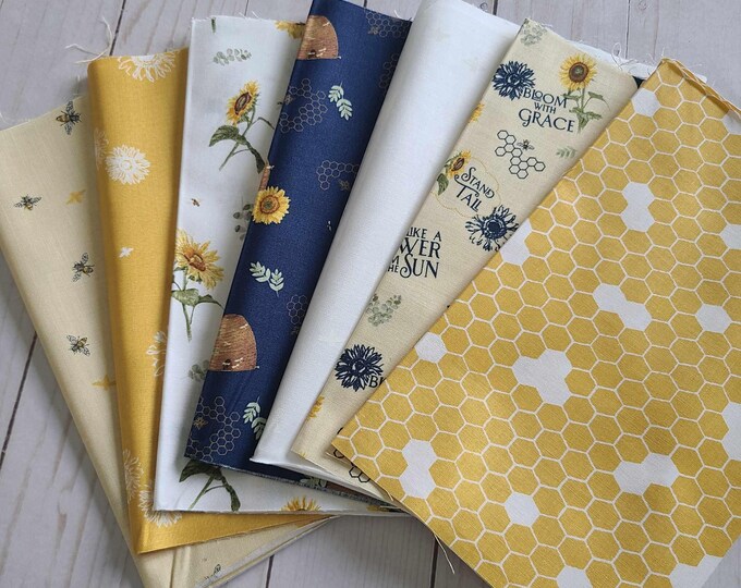 Honey Bees and Flowers Please for Riley Blake Designs Fat Quarter ...