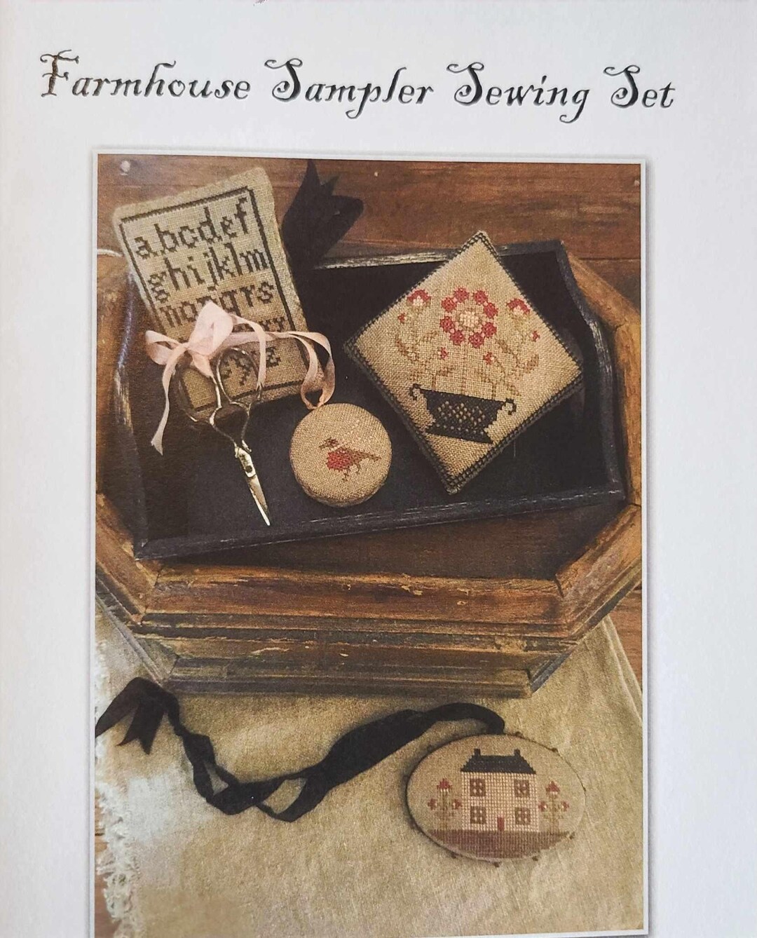 Farmhouse Sampler Pinkeep,pin Disk, Scissor Fob & Needle by Stacy Nash ...