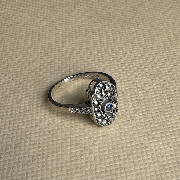Silver Art Deco Ring - Etsy