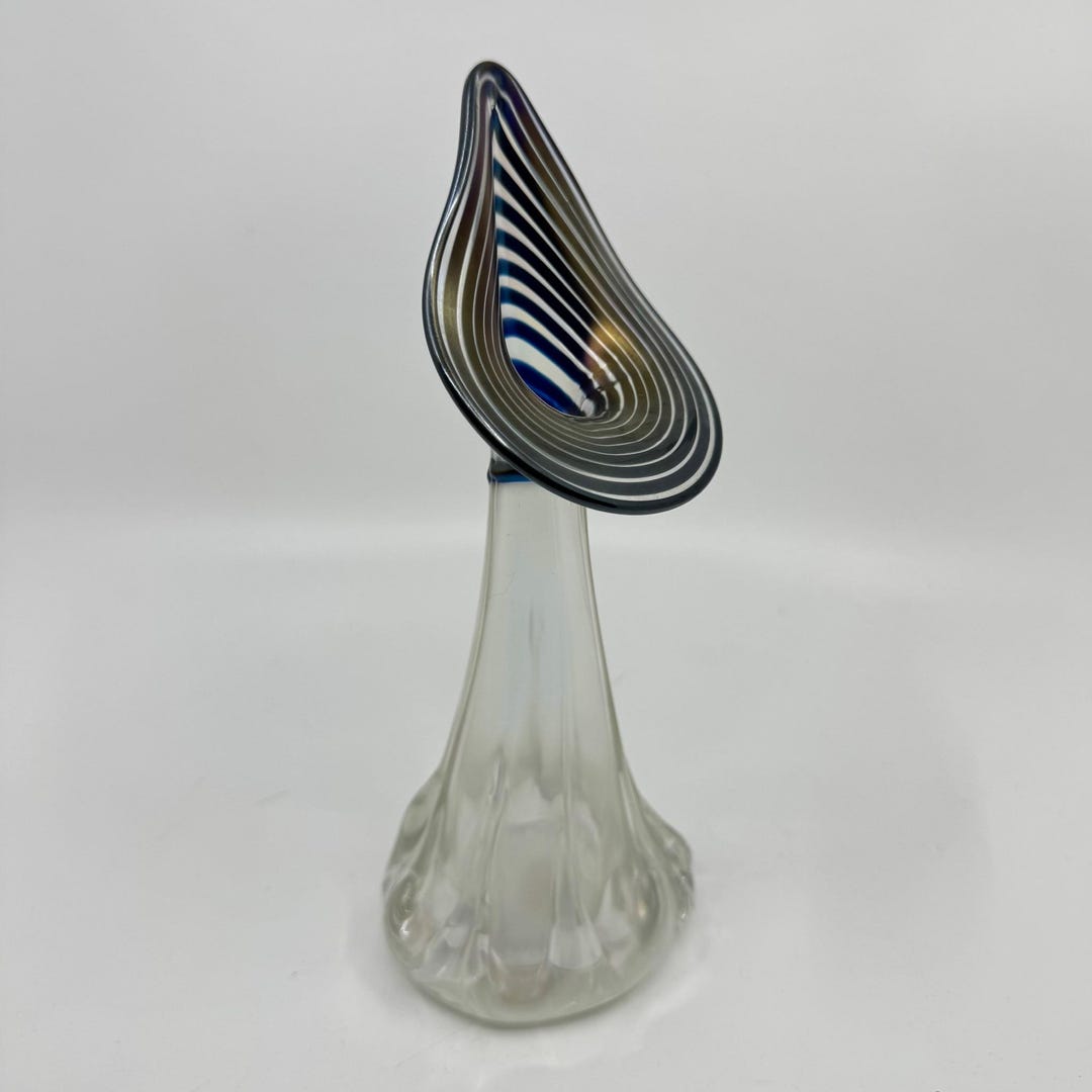 Vintage Handblown Iridescent Jack in the Pulpit Orbit Vase by HERB A THOMAS - Etsy
