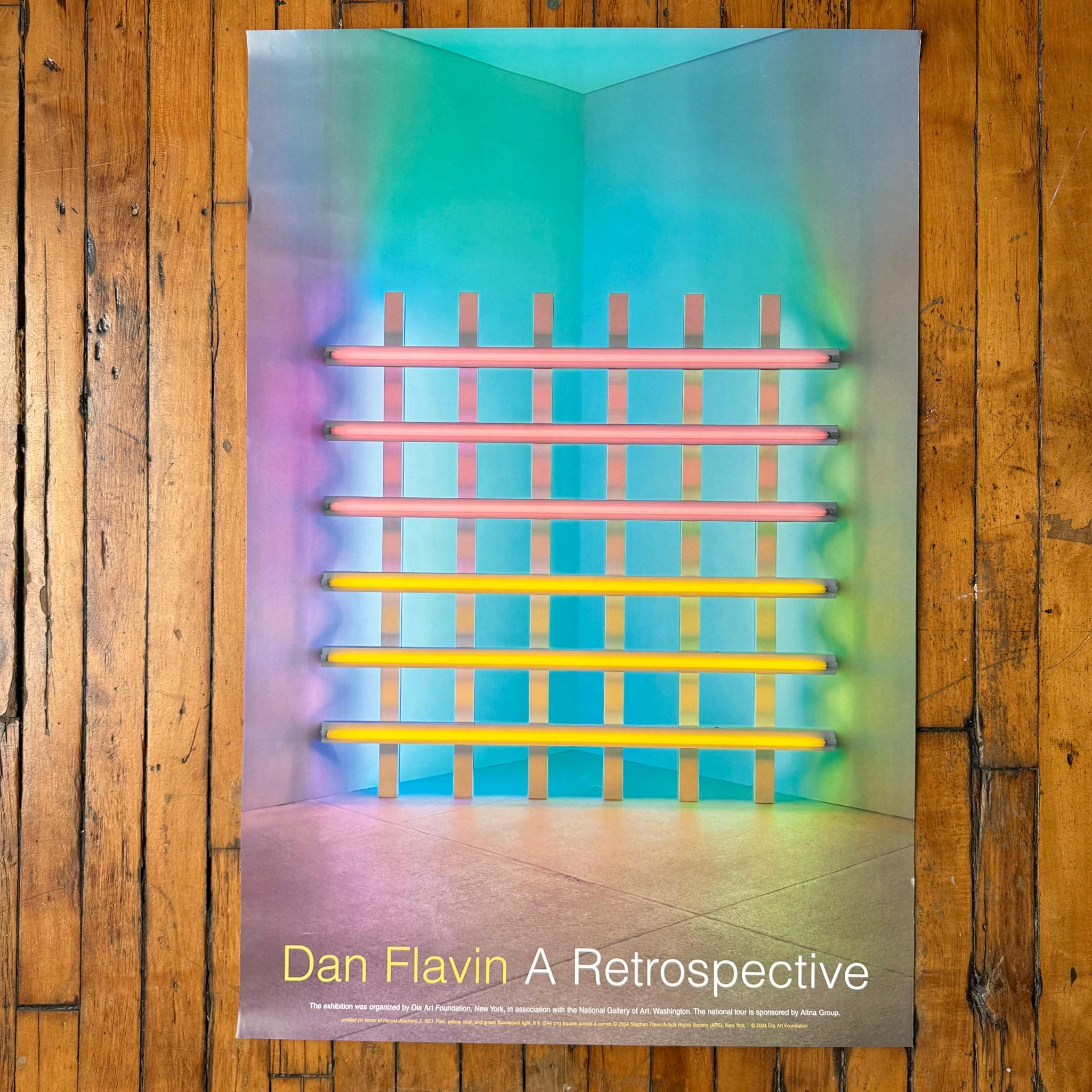 Rare "dan Flavin: A Retrospective" Exhibition Poster, 2004 - Offset Lithograph - Etsy