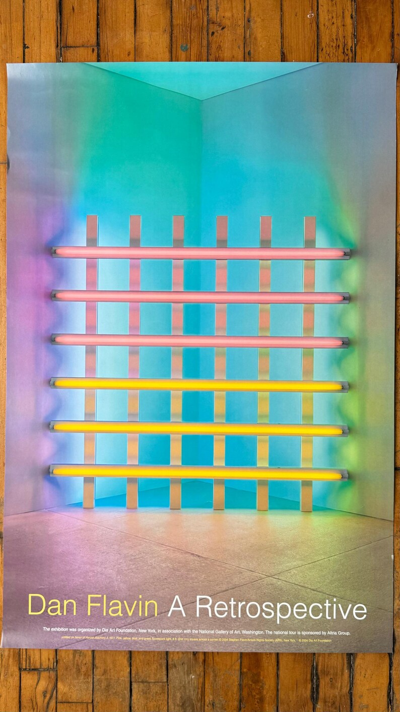 Rare "dan Flavin: A Retrospective" Exhibition Poster, 2004 - Offset ...