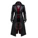 Gothic Embroidered Leather Trench Coat | Victorian Vampire Overcoat - Etsy