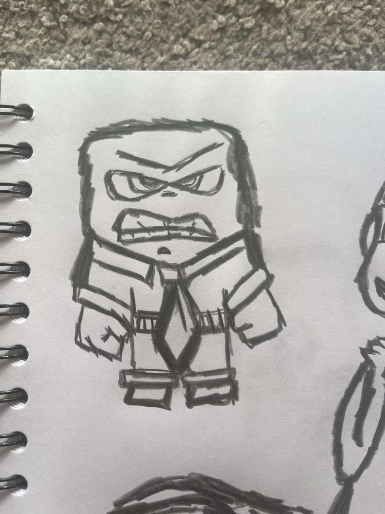 A4 Paper Inside Out 2 Drawing/ Sketch With Joy, Sadness, Anger and Fear ...