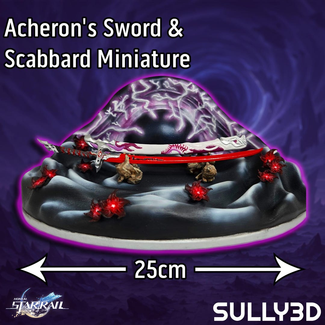 Acheron's Sword Miniature Model | Honkai: Star Rail Fan Art, Display ...